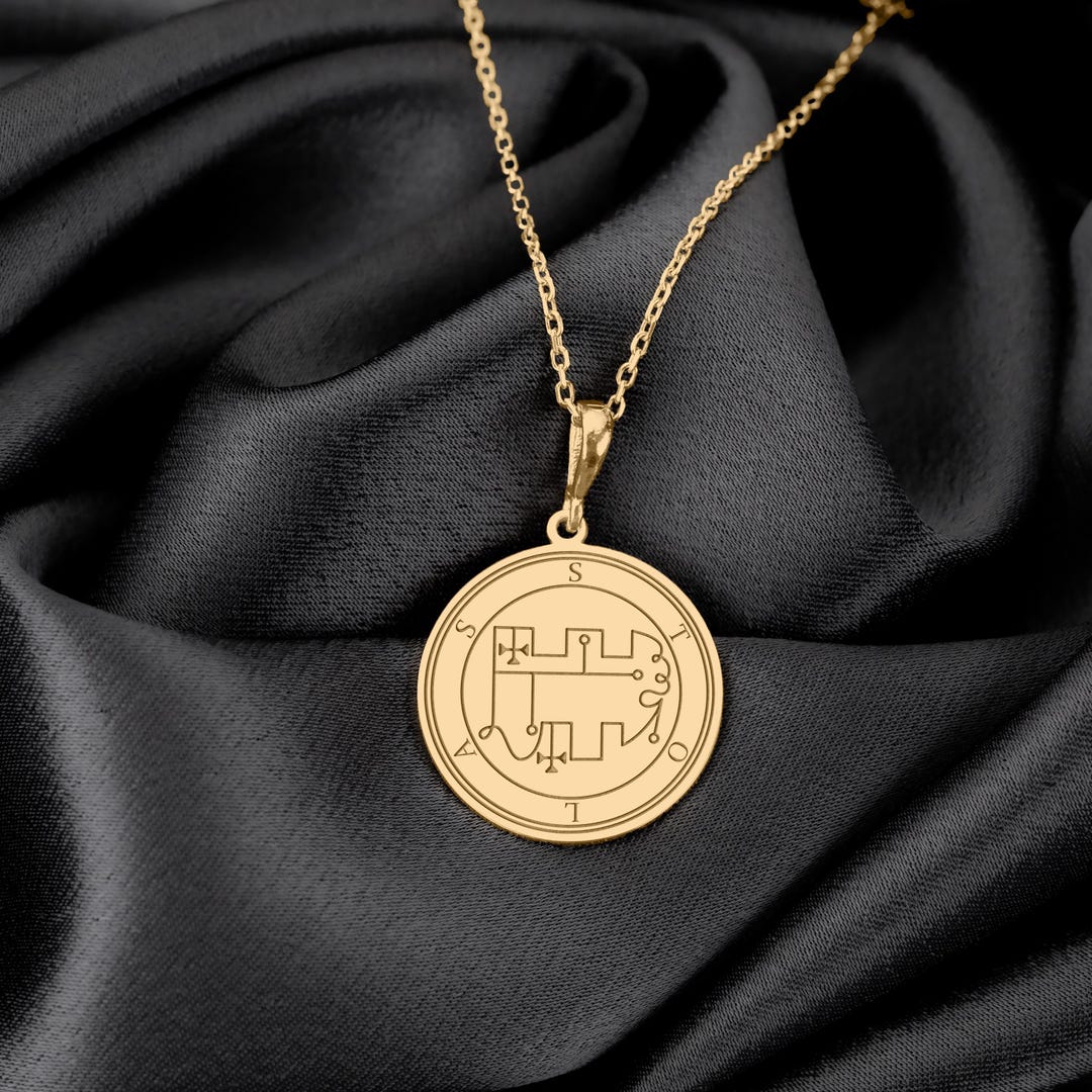 Stolas Sigil Pendant: Goetia Owl Spirit Necklace, Celestial Amulet - Etsy