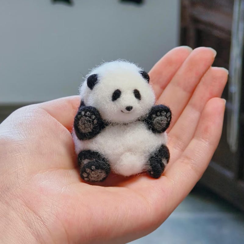 Miniature Panda Figurines - Etsy
