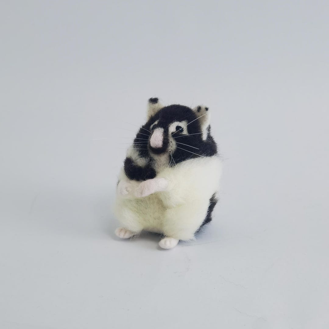 Handmade Felt Hamster Sculpture, Needle Felted Realistic Pet Miniature ...
