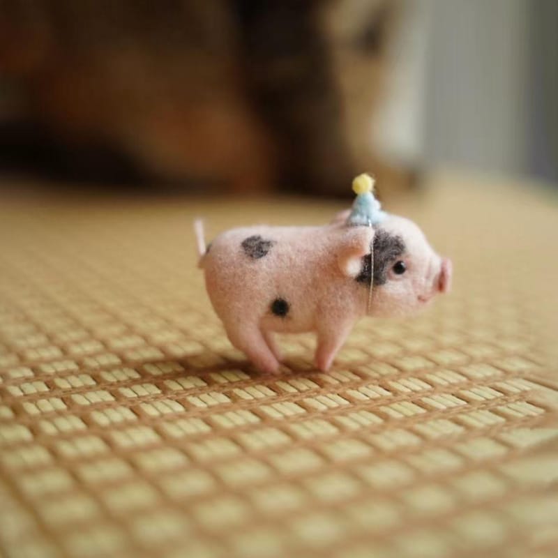 Needle Felted Pig - Etsy