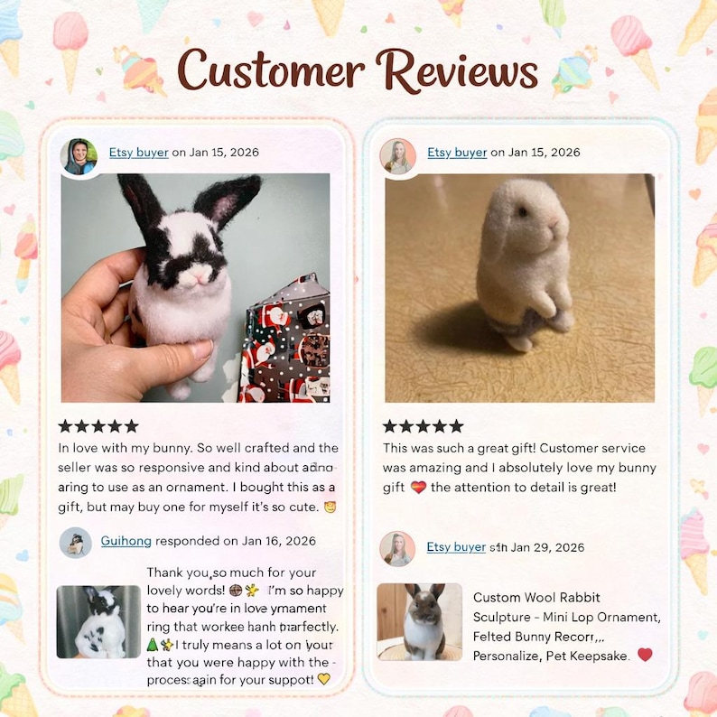 Custom Needle Felted Rabbit Sculpture, Personalized Wool Pet Replica - Etsy