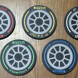 3D Printed F1 Tyre Coaster Set - Etsy