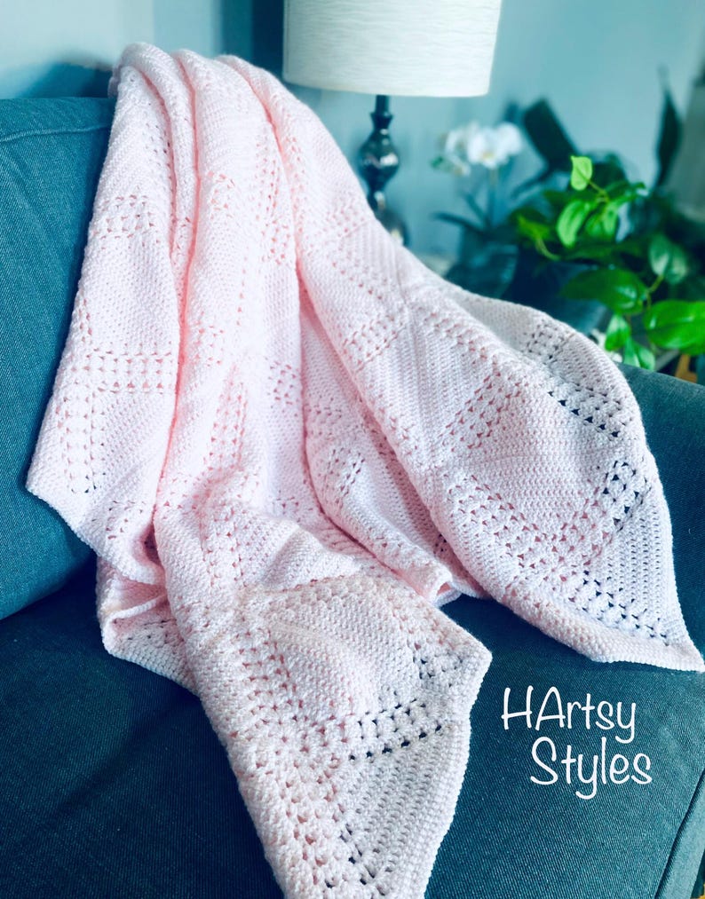 CROCHET PATTERN: Modern Minimalist Granny Square Blanket, Easy Boho ...