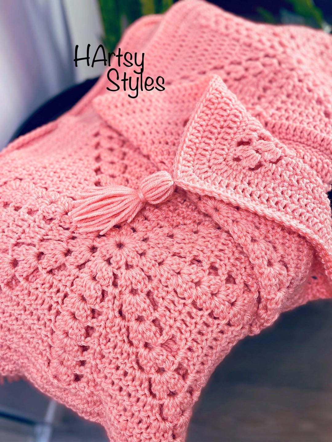 CROCHET PATTERN: Modern Chunky Granny Square Blanket, Nordic Motif (PDF ...