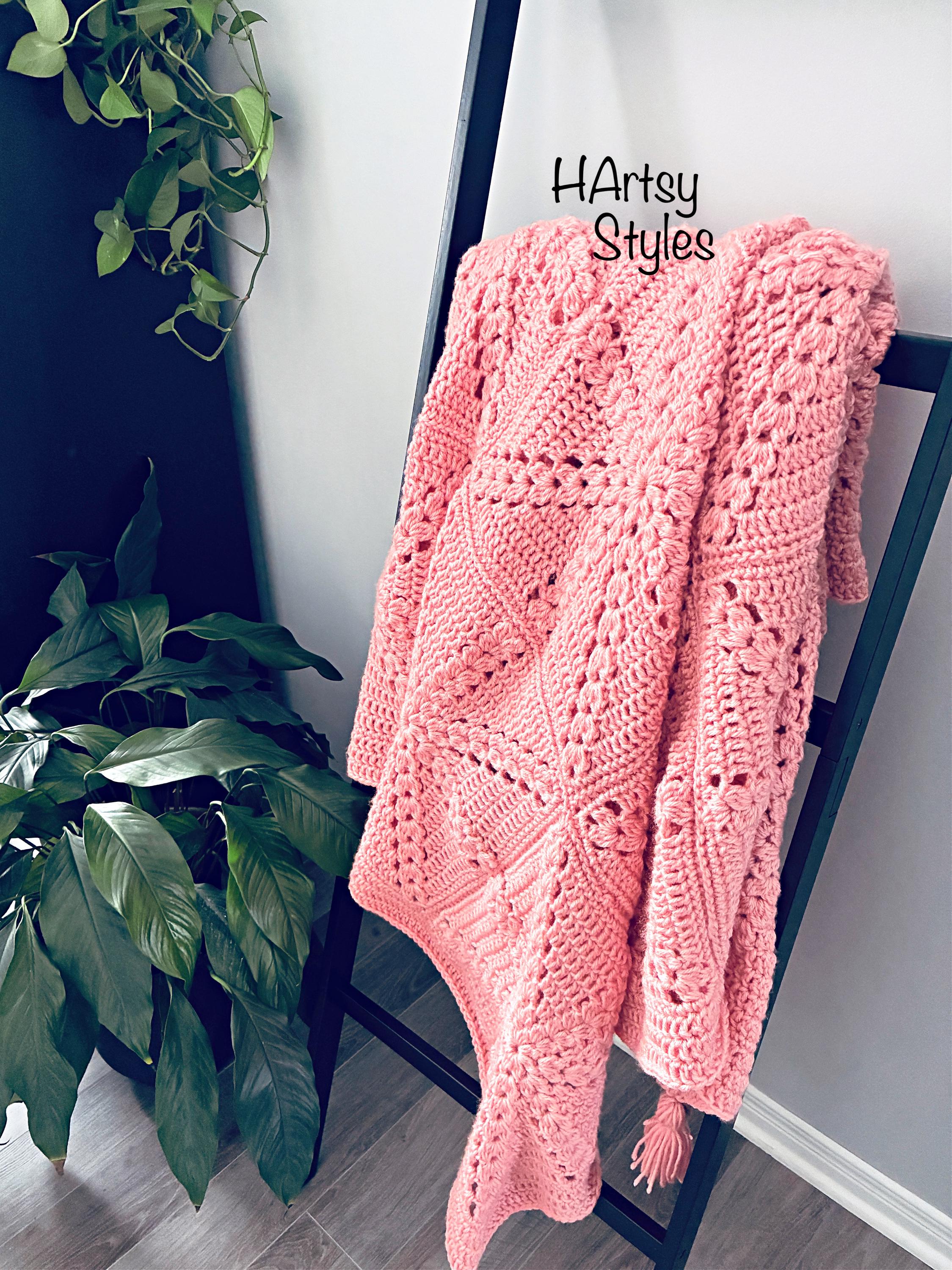 CROCHET PATTERN: Modern Chunky Granny Square Blanket, Nordic Motif (PDF ...