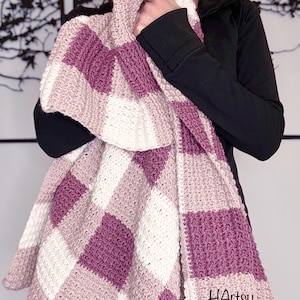 CROCHET PATTERN: Easy Plaid Blanket, Checkered Afghan (PDF Download ...