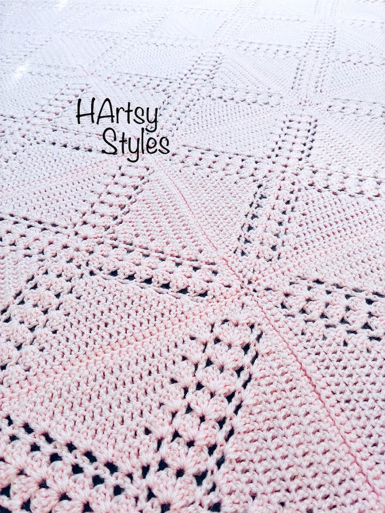 CROCHET PATTERN: Modern Minimalist Granny Square Blanket, Easy Boho ...