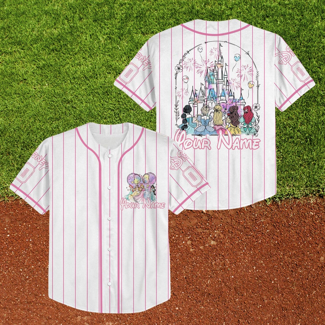 Custom Disney Princess Baseball Jersey, Custom Princess Women Baseball ...