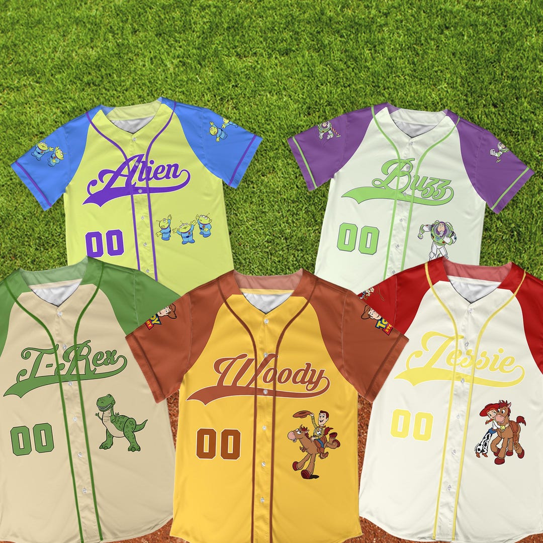 Custom Disney Toy Story Vintage Baseball Jersey Collection, Toy Story ...
