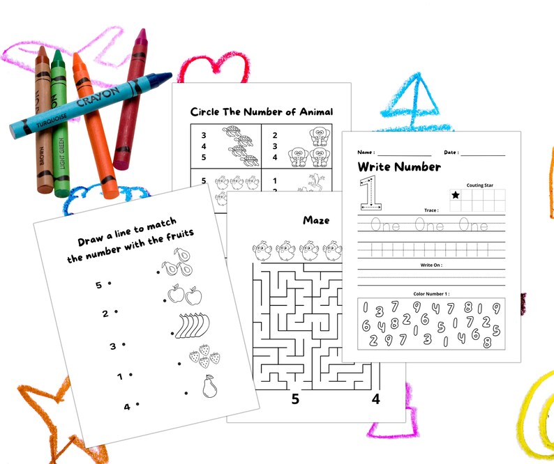 Number Writing and Counting Worksheets | Preschool Math Activities ...