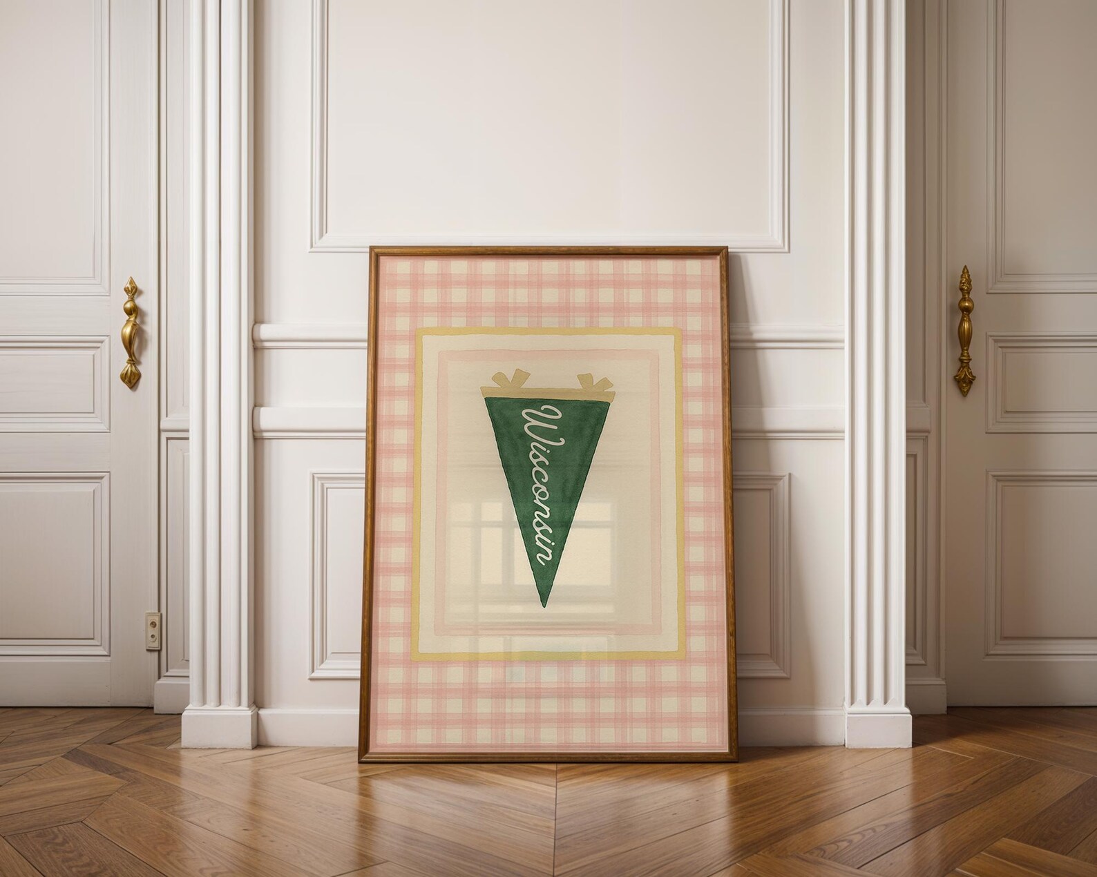 Wisconsin Vintage Pennant Flag Poster: College Dorm Decor (digital File ...