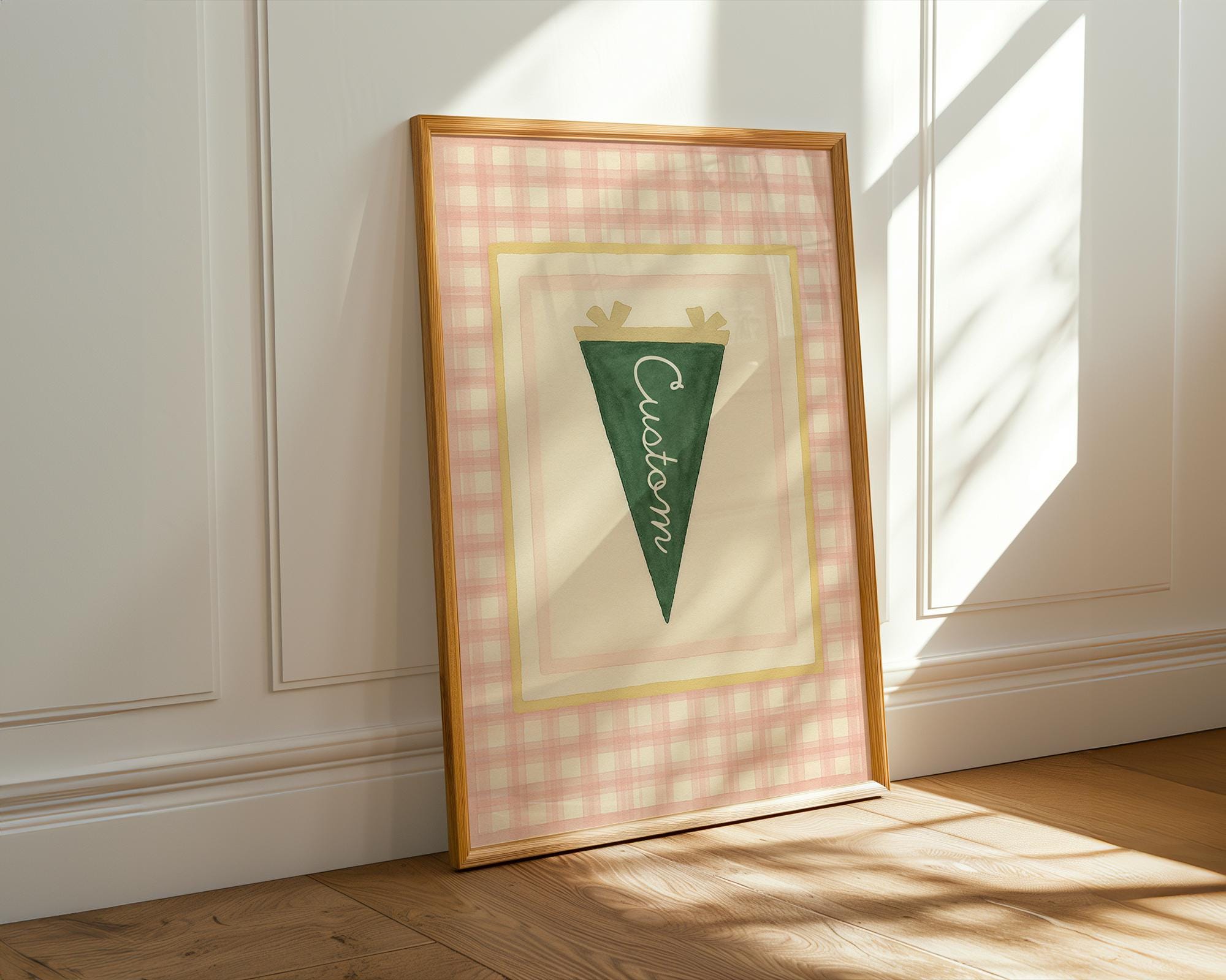 Custom Vintage Pennant Flag Print, Aesthetic Dorm Decor (digital File ...