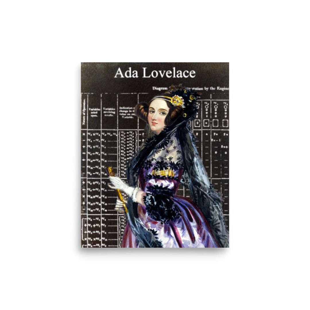Ada Lovelace Poster Vintage Science Art Print Feminist STEM Wall Decor ...