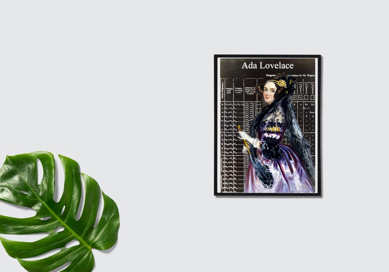 Ada Lovelace Poster — Computer Science Art Print | Women in STEM Gift ...