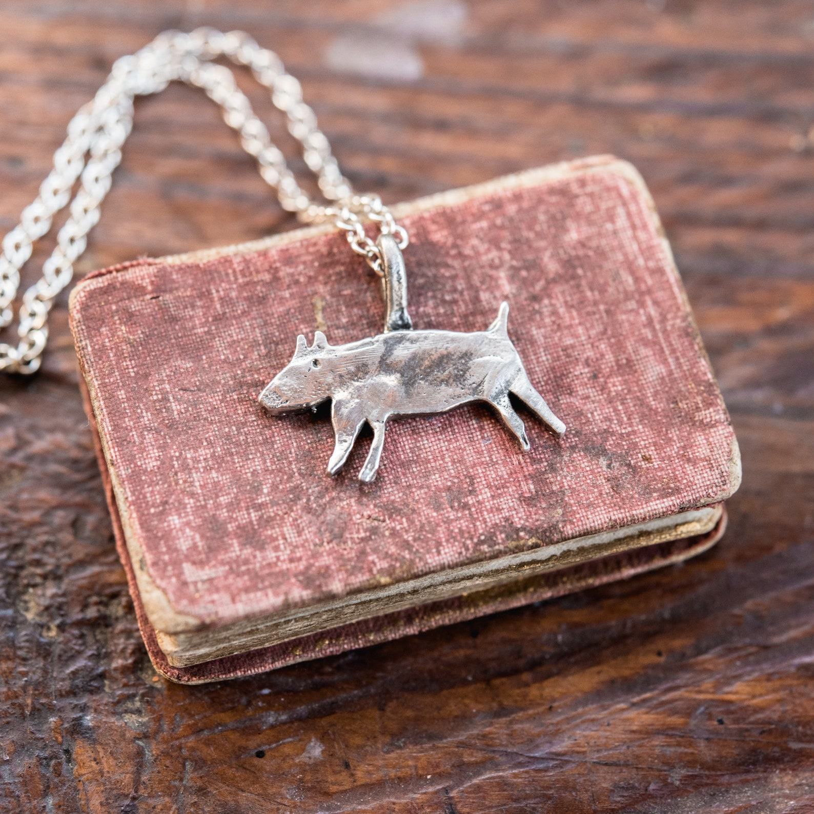 Dog Necklace Sterling Silver Necklace Animal Necklace Folk - Etsy