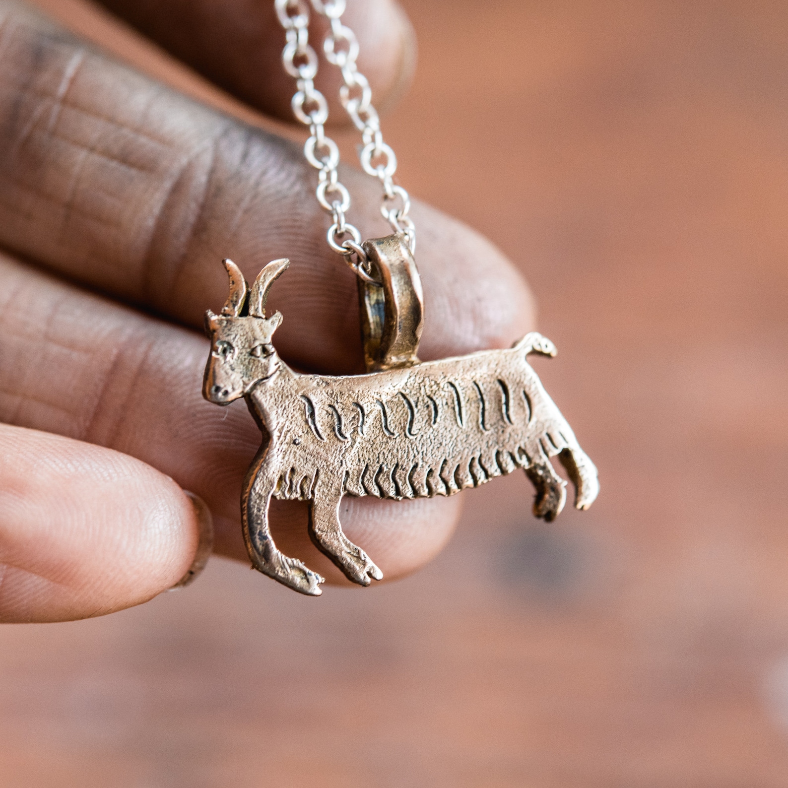 Goat Necklace Sterling Silver Necklace Animal Necklace by - Etsy
