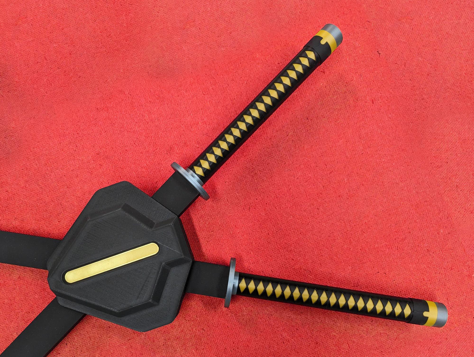 3D Printed Deadpool Vs Wolverine Swords and Backpack Scabbards - Etsy