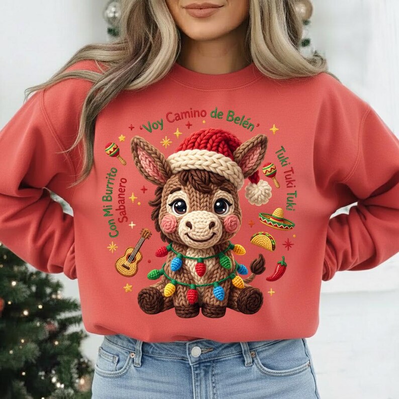 Mi Burrito Sabanero Mexican Latch Hook Yarn Crochet Png, Feliz Navidad ...