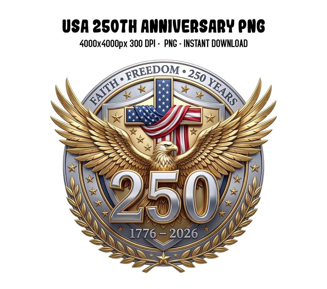 USA 250th Anniversary PNG, Patriot Eagle Png, 1776-2026, America 250 ...