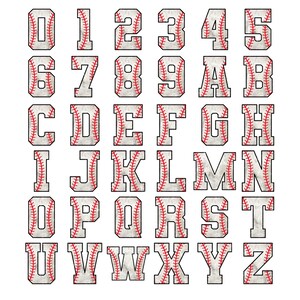 Baseball Font Svg, Baseball Team Png, Baseball Team Alphabet, Baseball ...