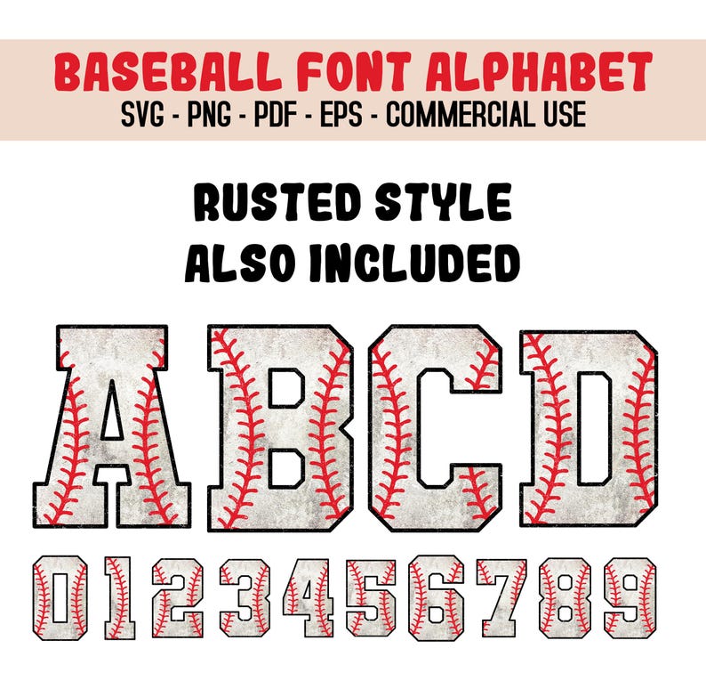 Baseball Font Svg, Baseball Team Png, Baseball Team Alphabet, Baseball ...