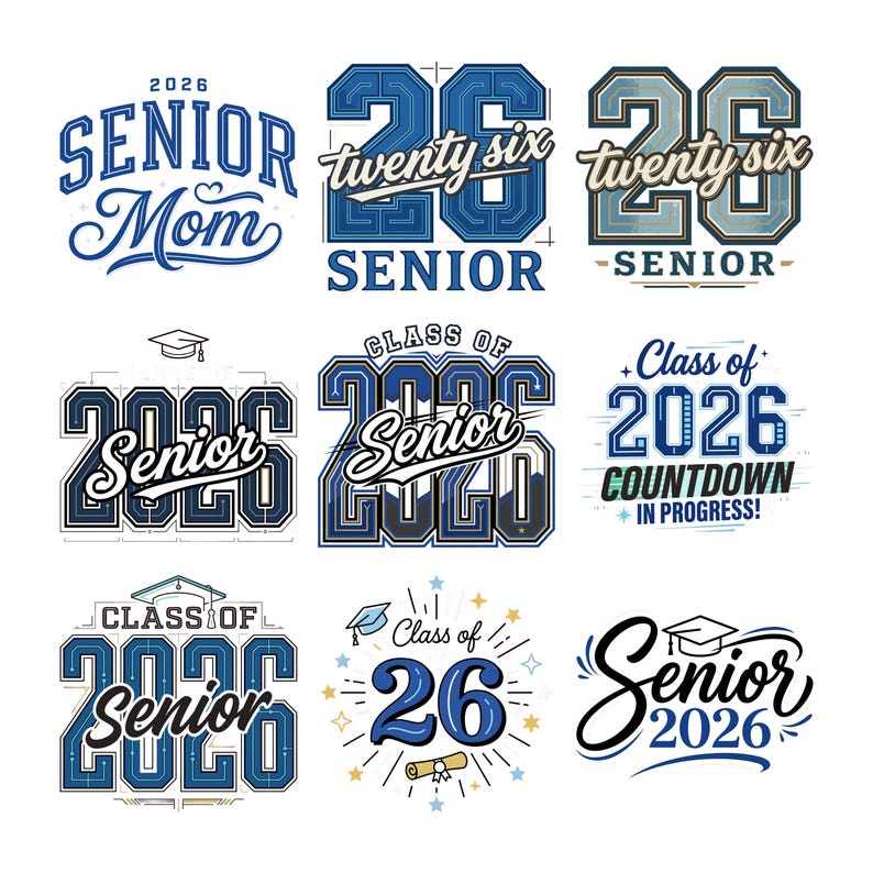 Graduation SVG PNG Bundle 2026, Class of 2026 SVG, Senior 2026 Shirt ...