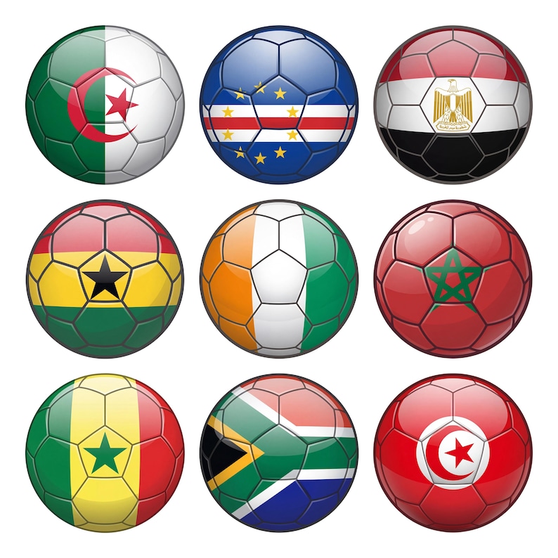 Country Flag Soccer Ball PNG Bundle, World Cup 2026 Countries PNG ...