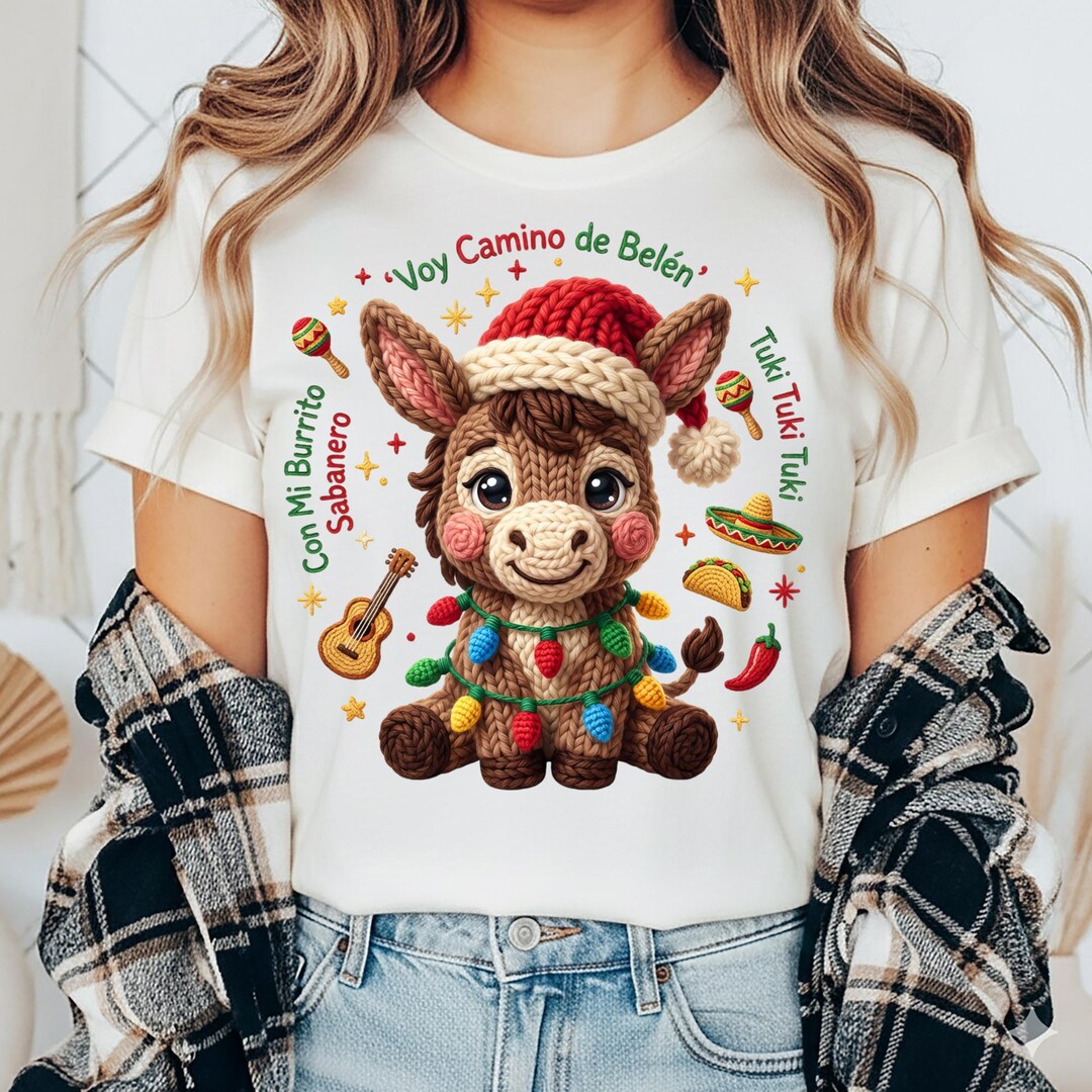 Mi Burrito Sabanero Mexican Latch Hook Yarn Crochet Png, Feliz Navidad ...