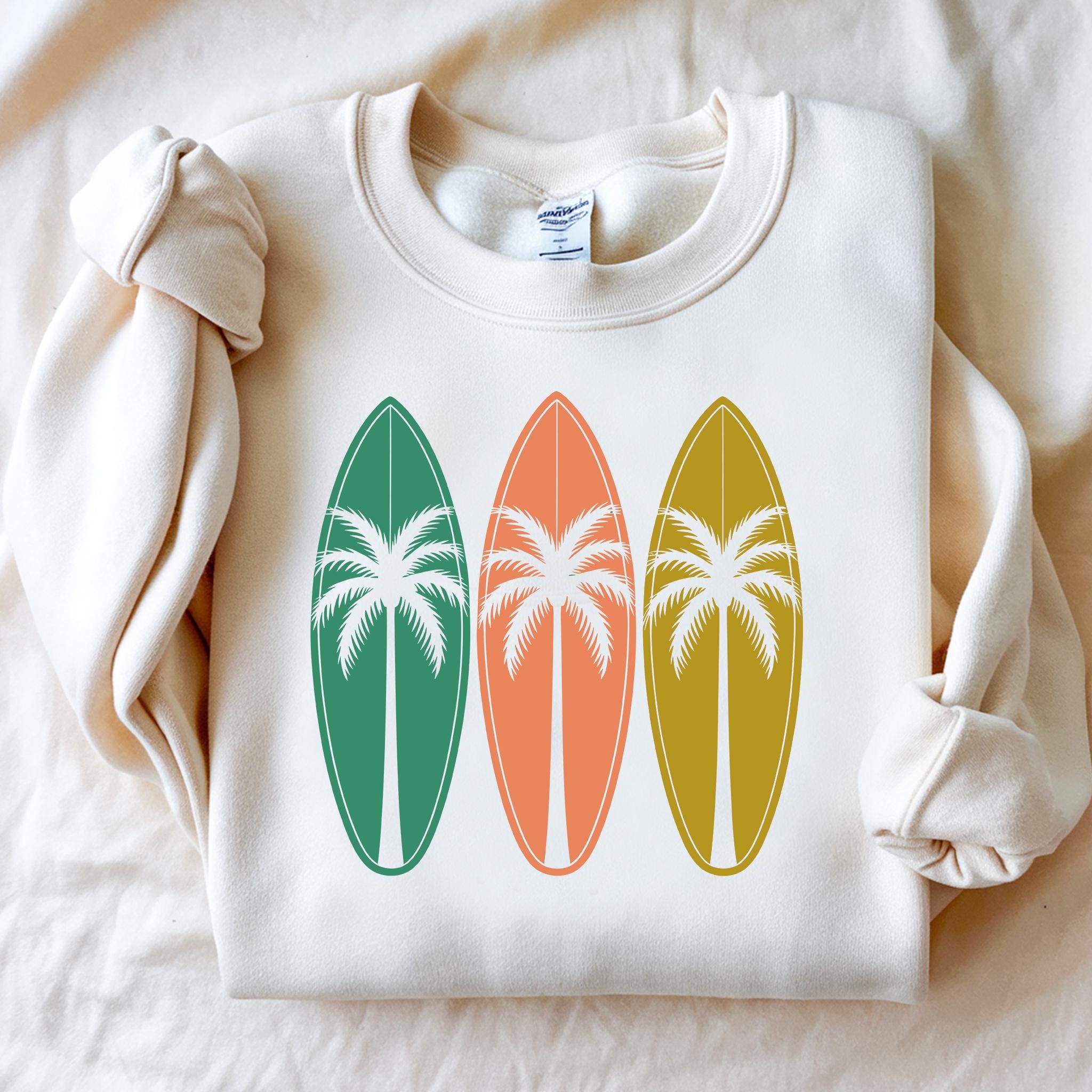 Surfboard Clipart Bundle, Tropical Surfboard Illustrations, Beach, Wave ...