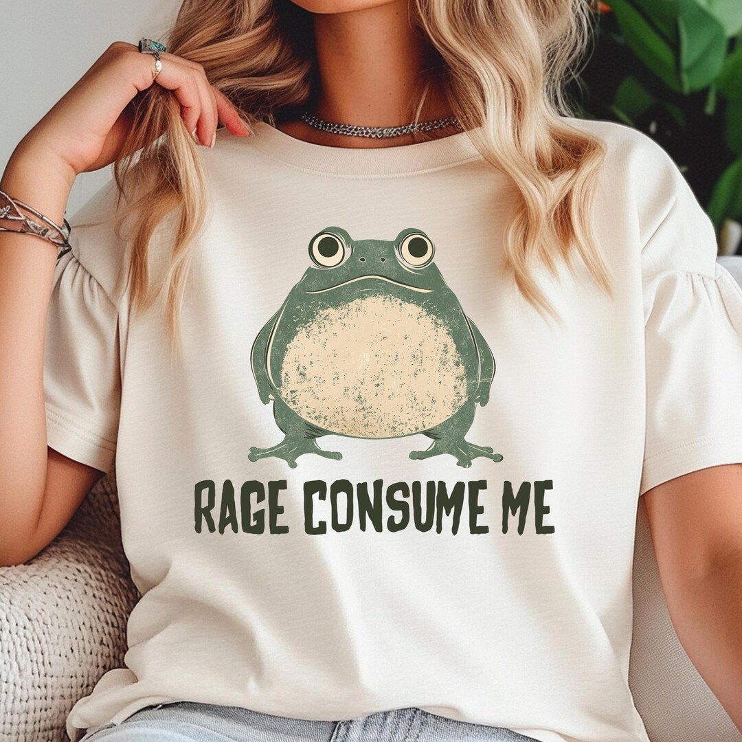 Rage Consume Me Frog PNG, Funny Meme Frog Shirt, Angry Frog Vintage T ...