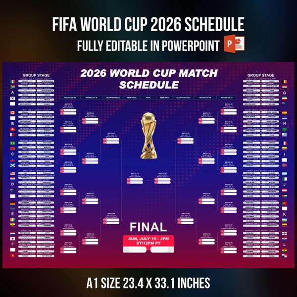World Cup Wall Chart 2026 - Etsy UK