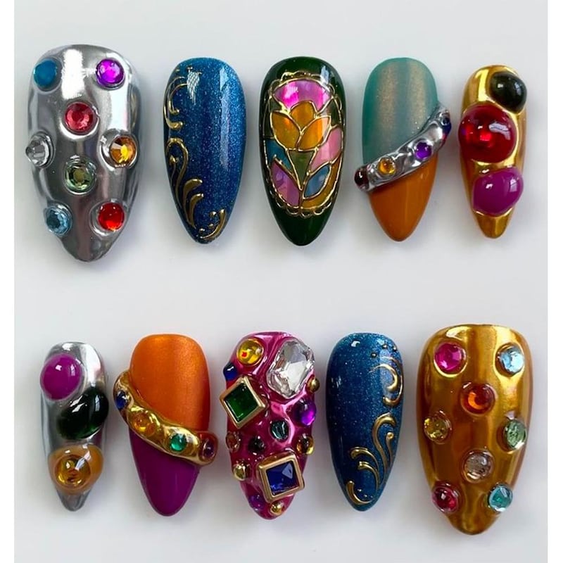 Maximalist Art Nails - Etsy