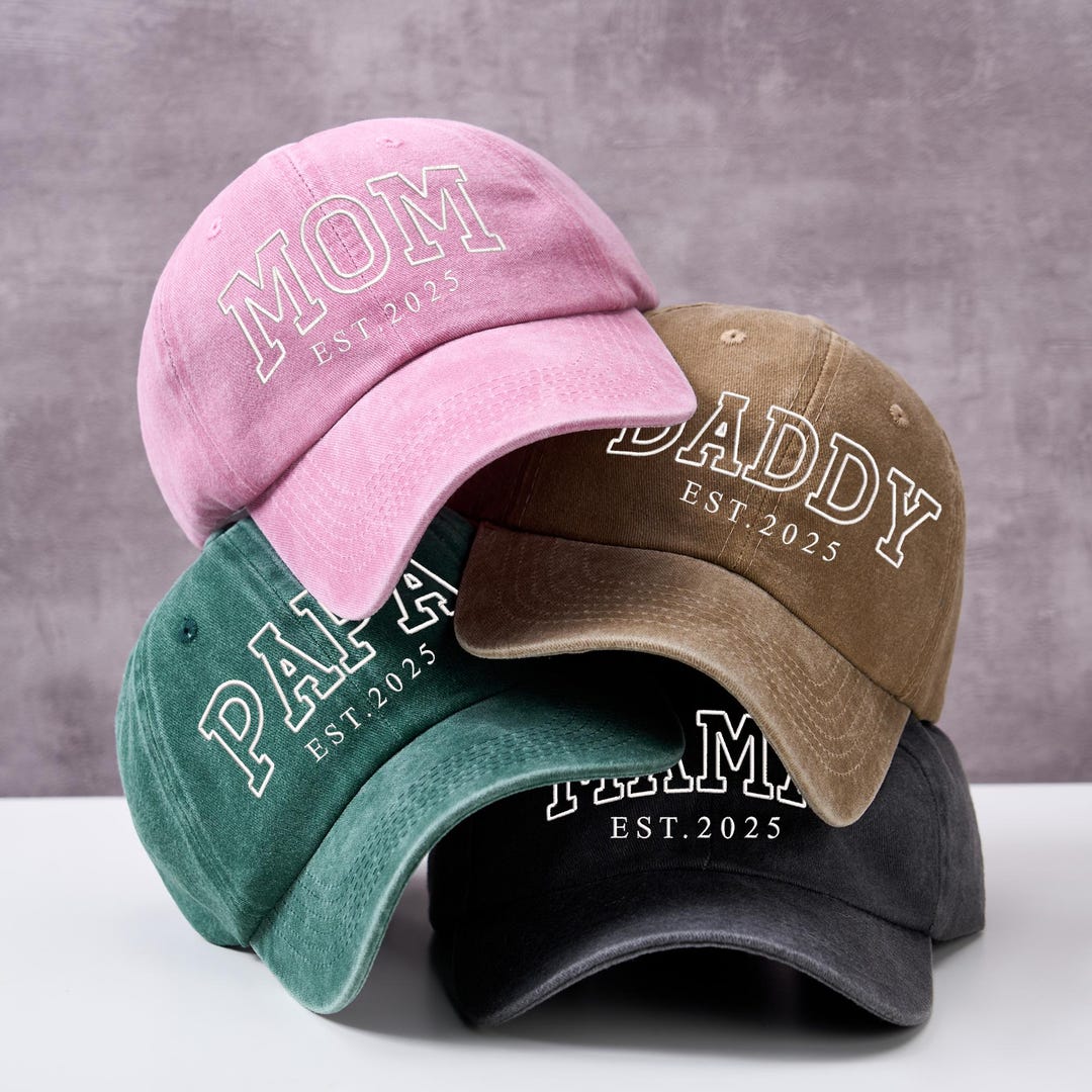 Personalized Dad Embroidered Hat | Custom Grandpa Hat With Est Year ...