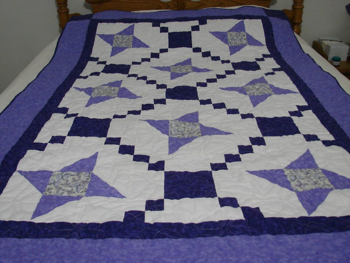Purple Butterfly Hospital Bed Quilt or Throw - Etsy