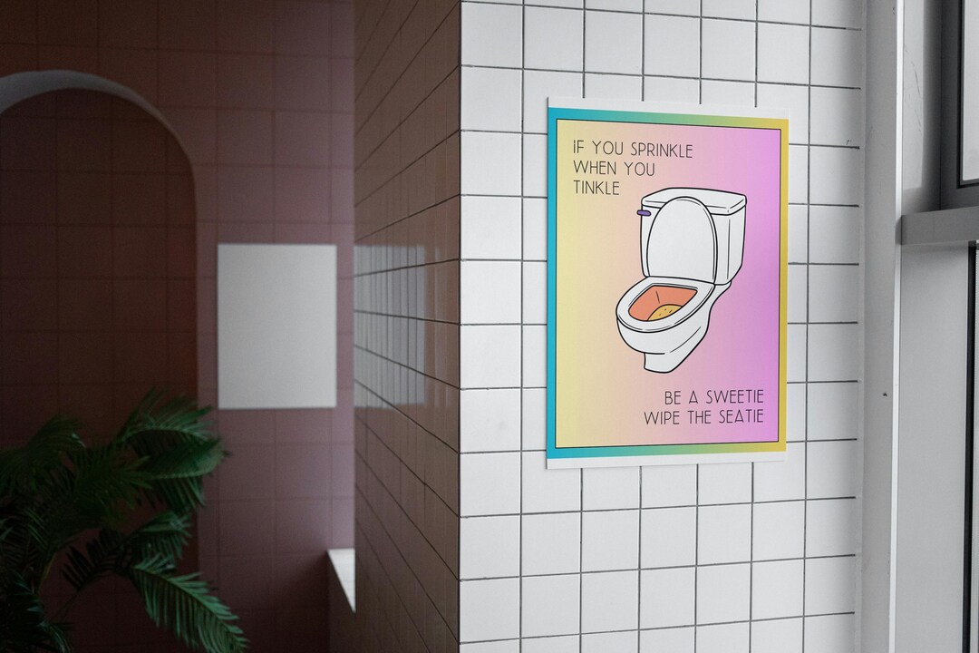 Funny Bathroom Sign | Hilarious Restroom Poster | Aim Like a Pro – No ...
