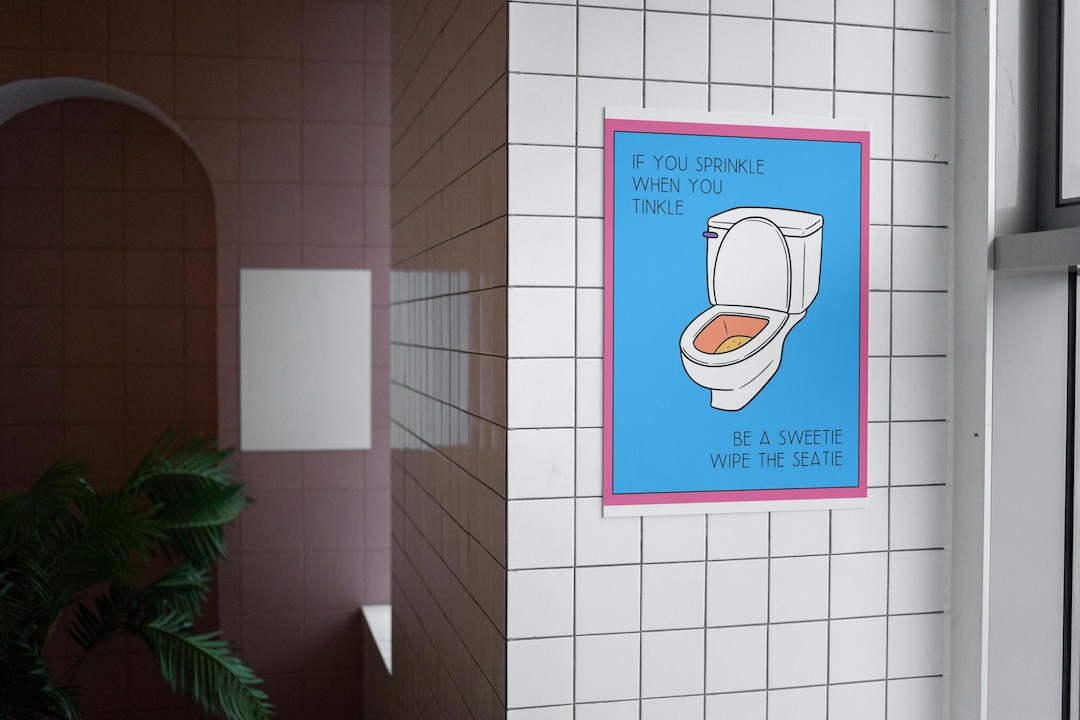 Funny Bathroom Sign | Hilarious Restroom Poster | Aim Like a Pro – No ...