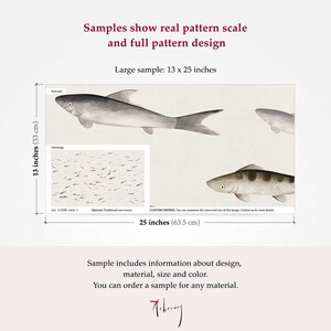 Bathroom Wallpaper With Fish, White Background, Minimalist Ocean Theme ...