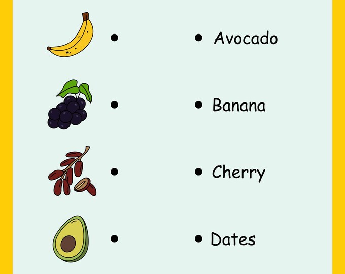 Fruit Name Matching Game for Kids – Fun Printable Learning Activity ...