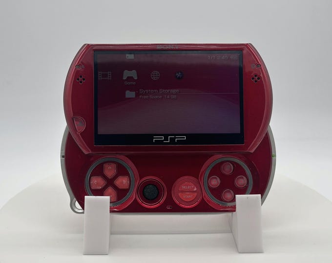 Custom PSP Go Console Modded With New Red Housing Shell Micro Sd Slot ...