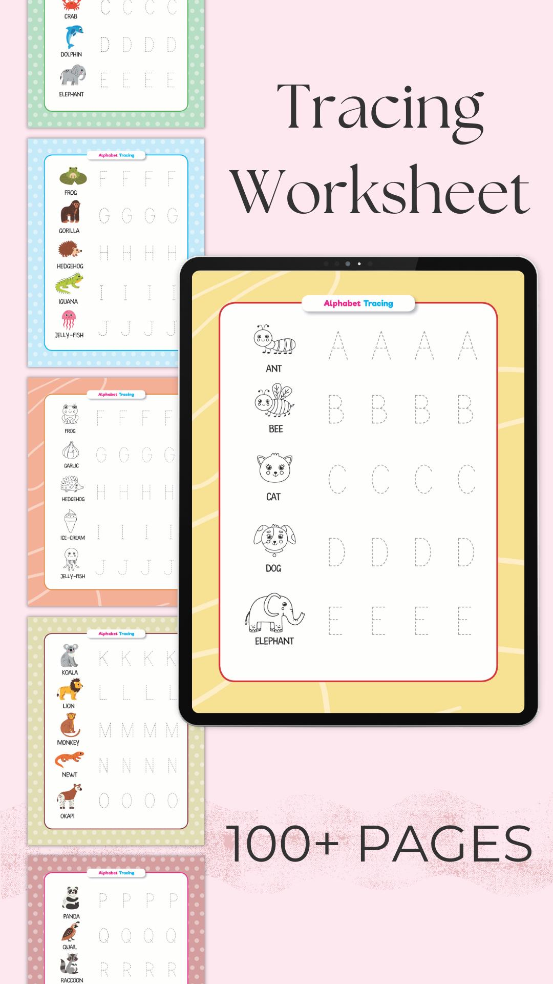 Preschool Tracing Worksheets | Alphabet & Number Tracing Pages - Etsy