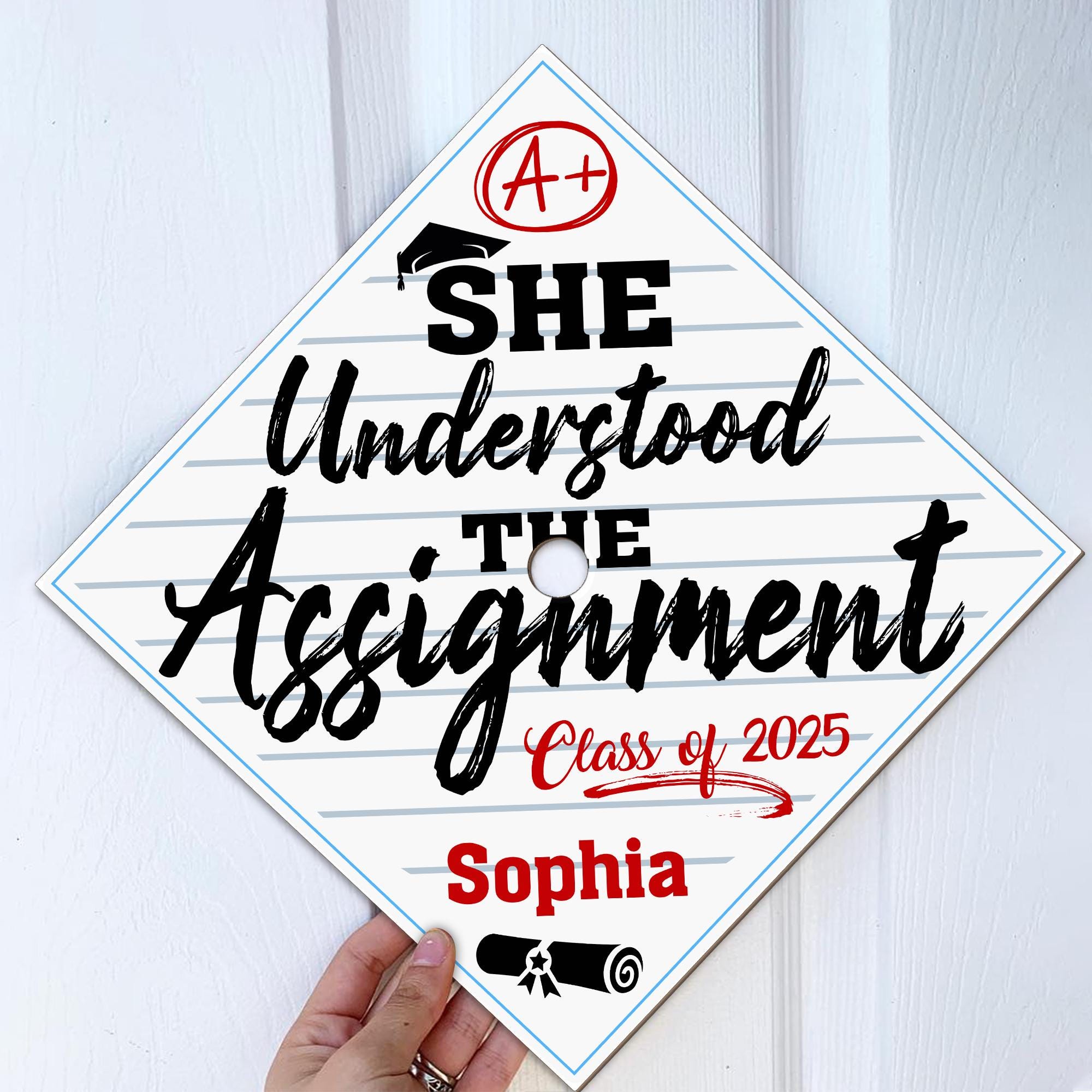 Personalized Senior Graduation Cap Topper, Custom She Understood the ...