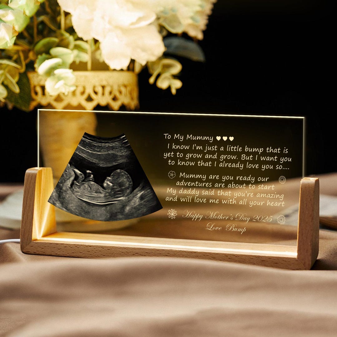 Personalized LED Light With Ultrasound Photo ,pregnancy Announcement ...