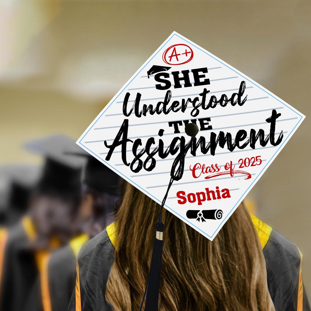Personalized Senior Graduation Cap Topper, Custom She Understood the ...
