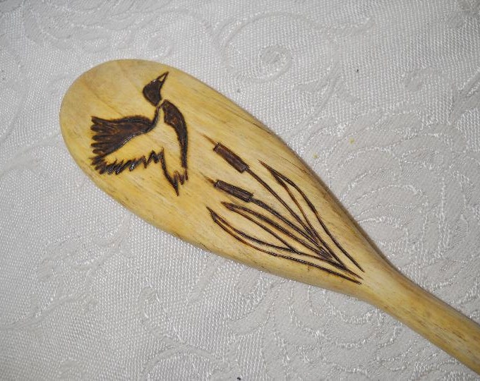 Duck Wooden Spoon Wood Burned Pyrography - Etsy