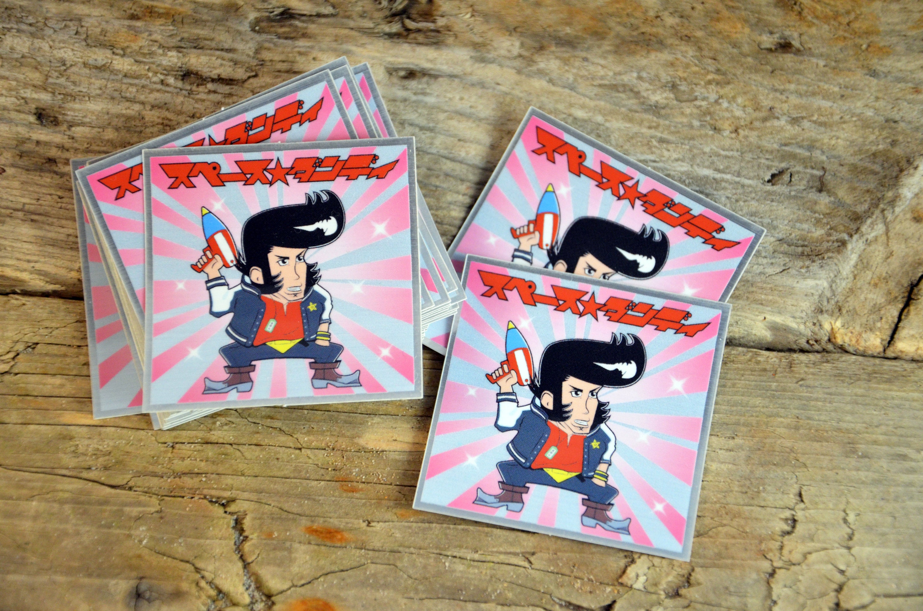 Space Dandy Bikkuriman Style Metallic Finish Sticker - Etsy