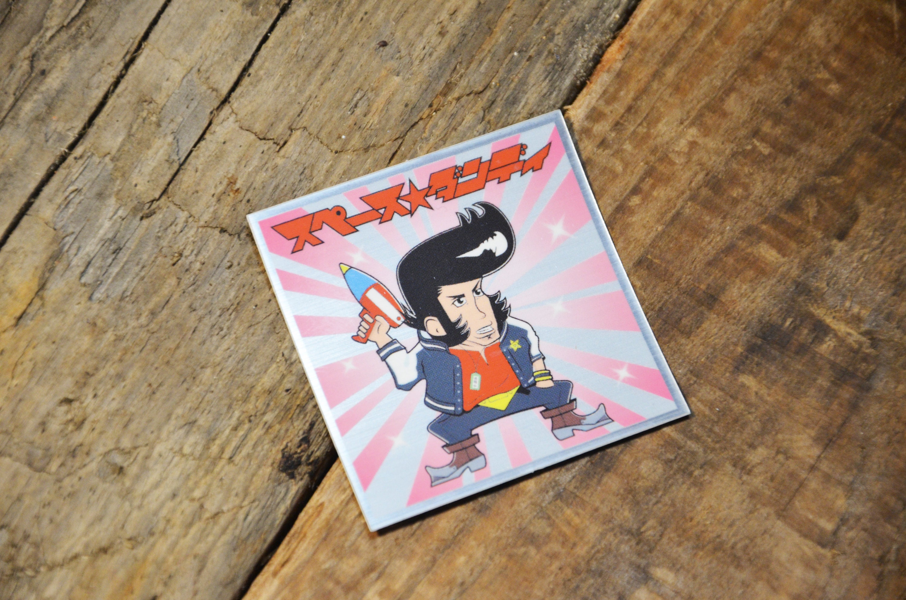 Space Dandy Bikkuriman Style Metallic Finish Sticker - Etsy