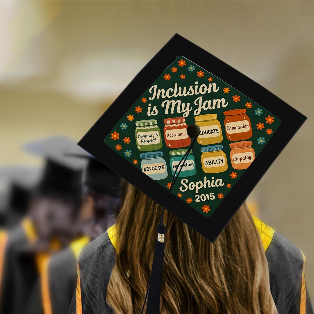 Custom Grad Cap Topper With Empowerment Jars, Graduation Cap Topper ...