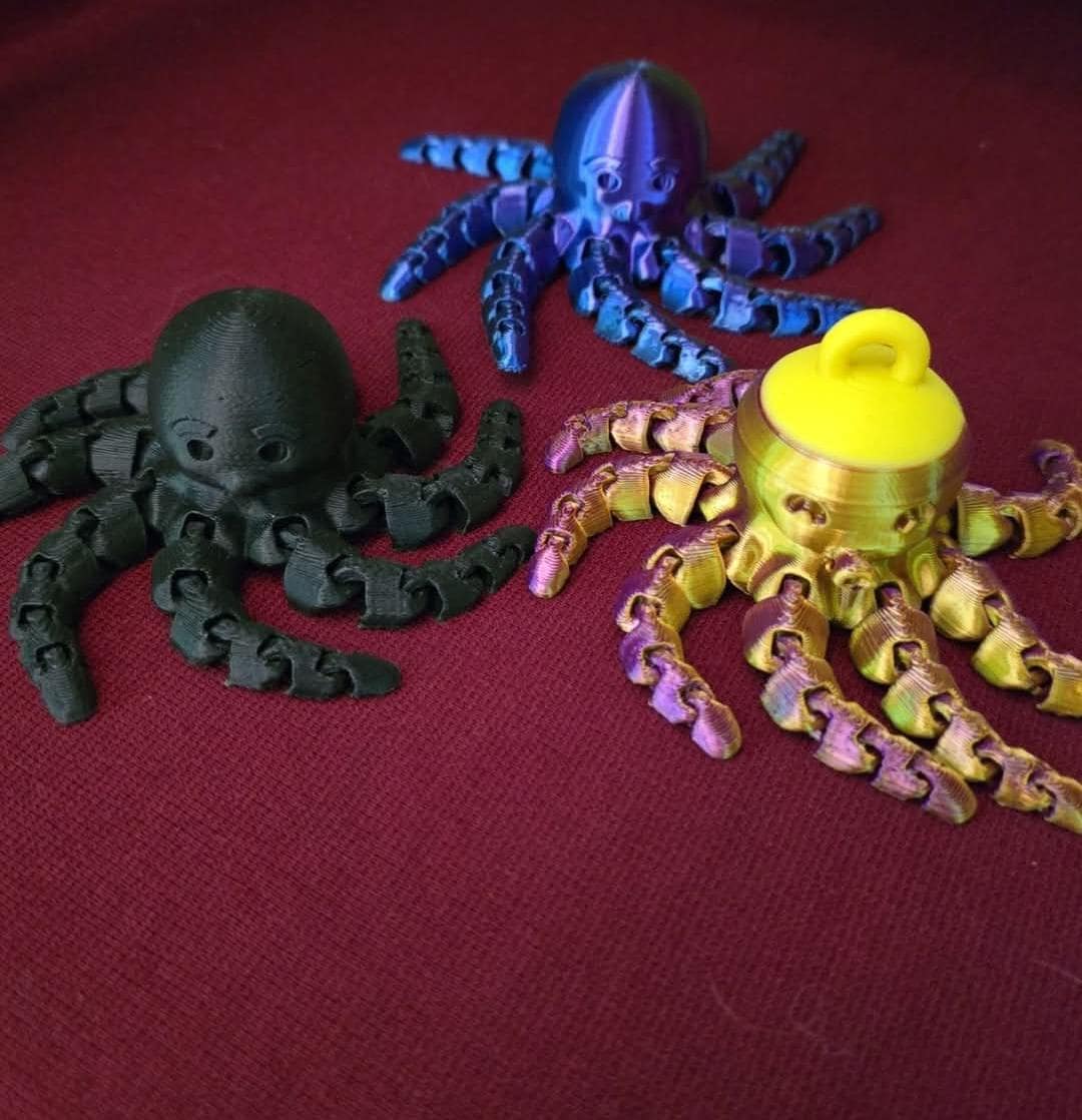 3D Printed Articulated Octopus - Etsy