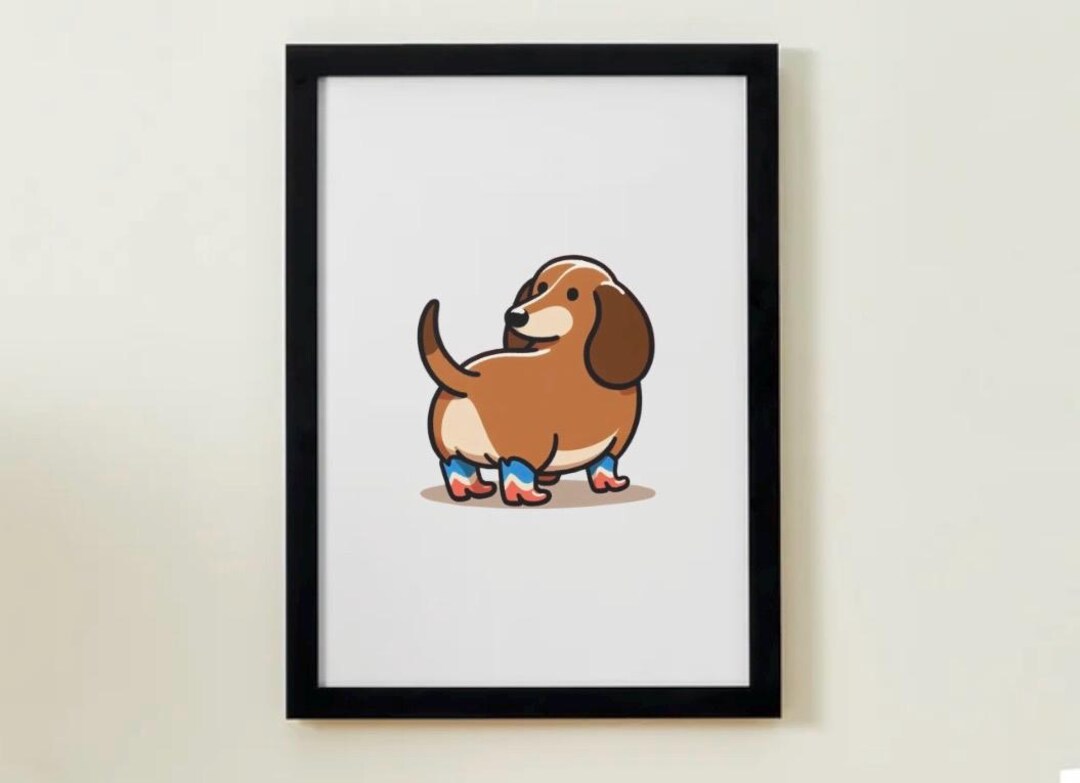 Sausage Dog in Boots - Etsy