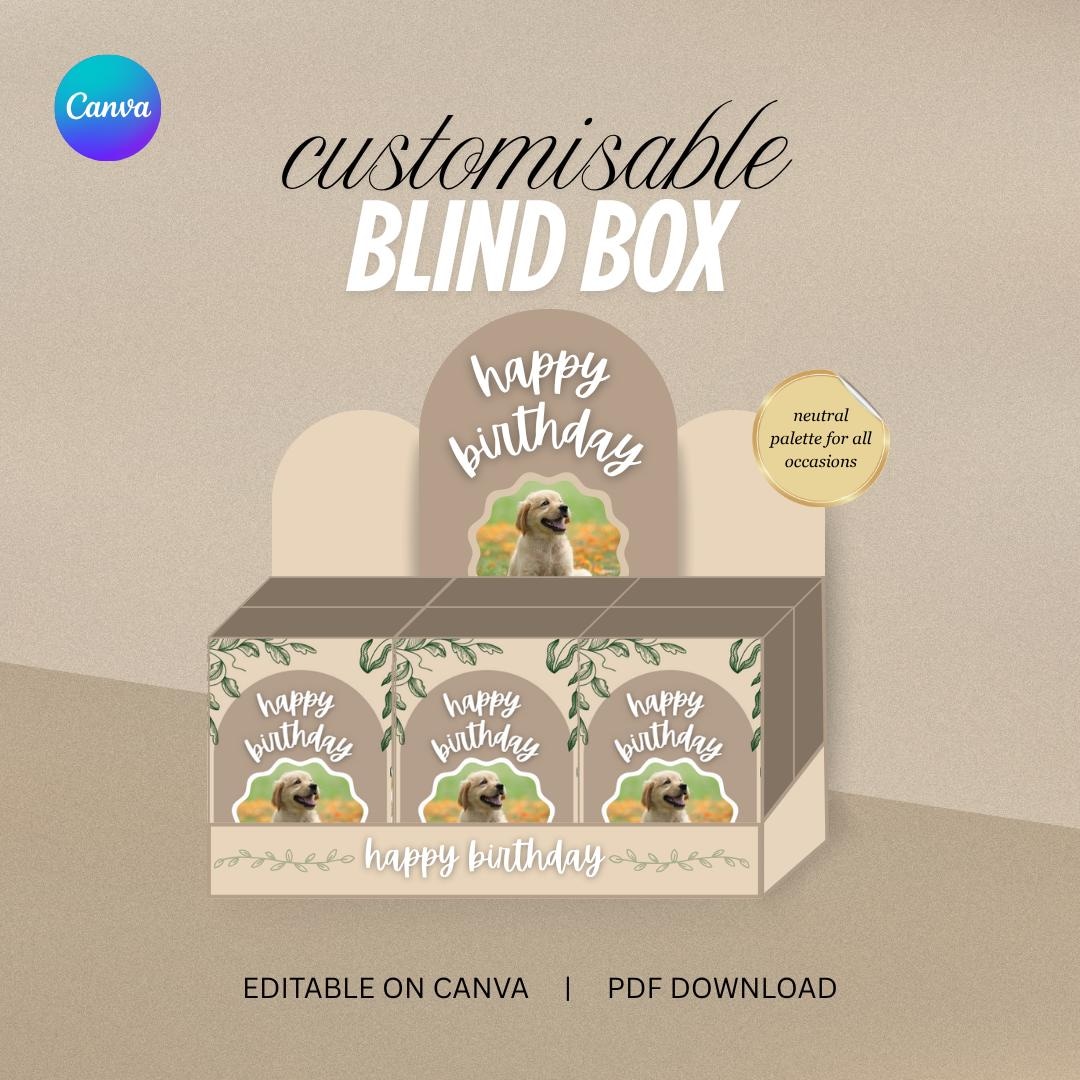 Custom Blind Box Template – Happy Birthday Printable - Etsy